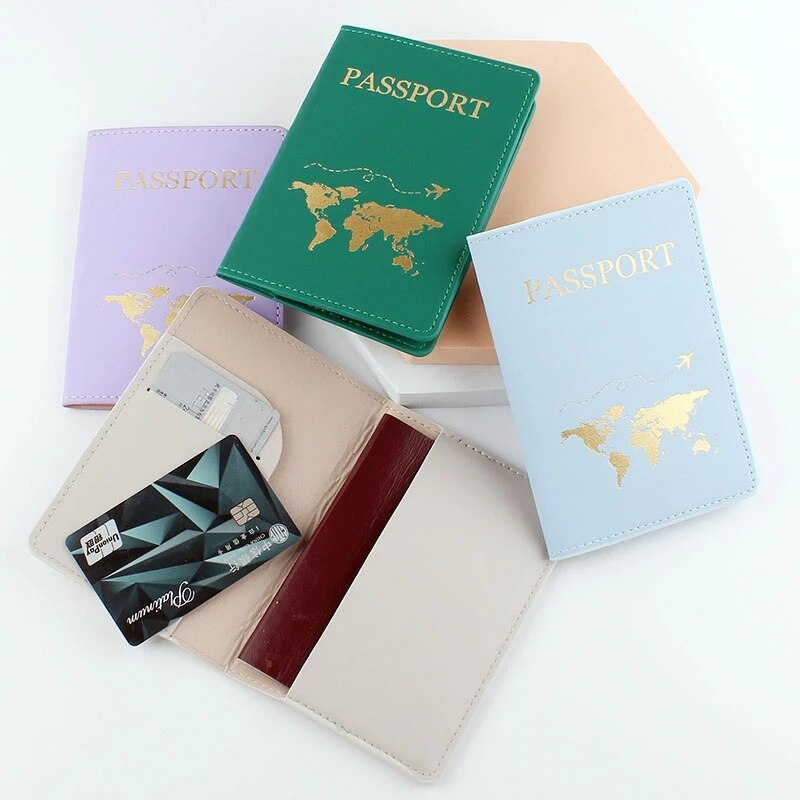 Stamping The World Map Passport Cover Luggage Tag ... – Grandado