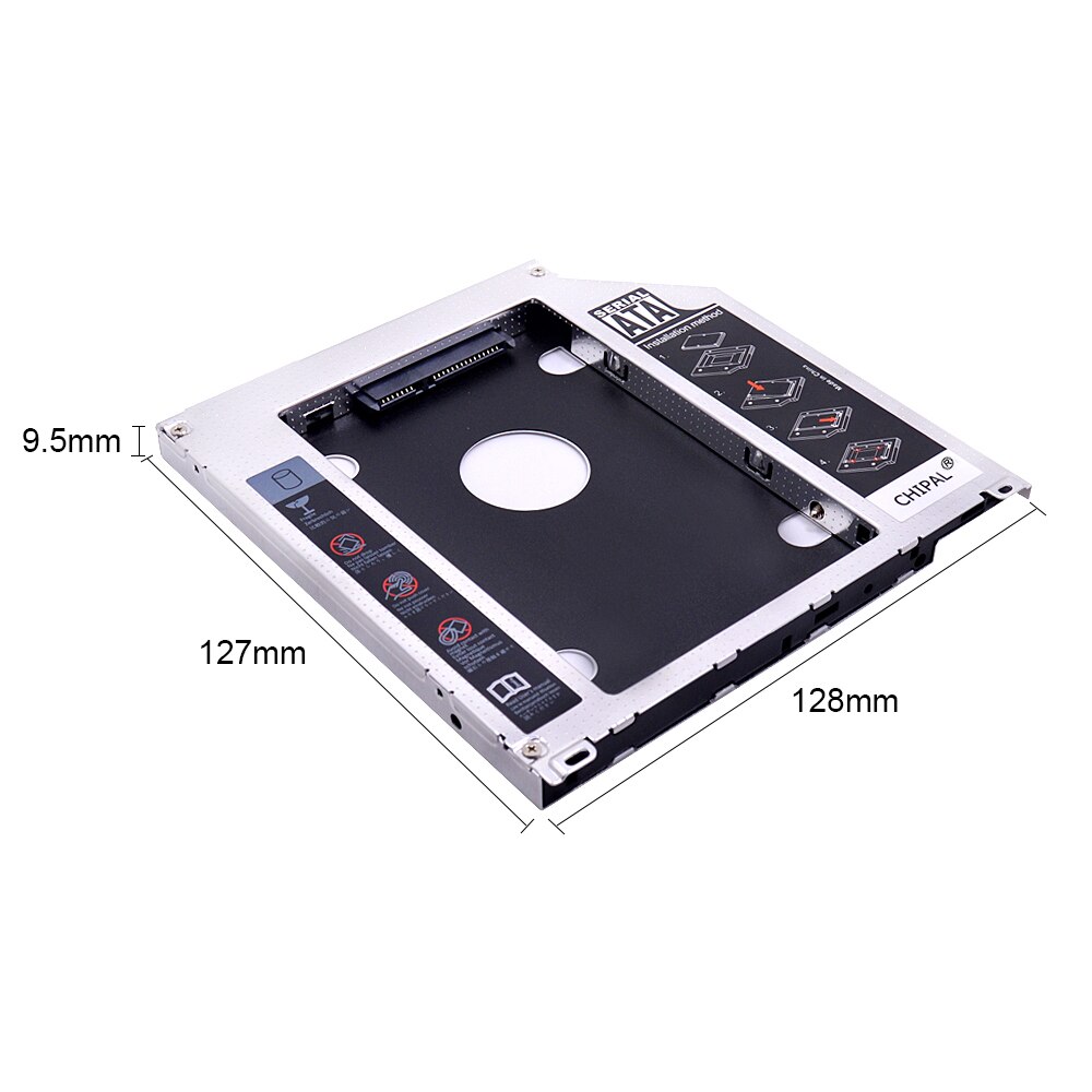 CHIPAL Aluminum 9.5MM 2nd Second HDD Caddy SATA 3 ... – Grandado