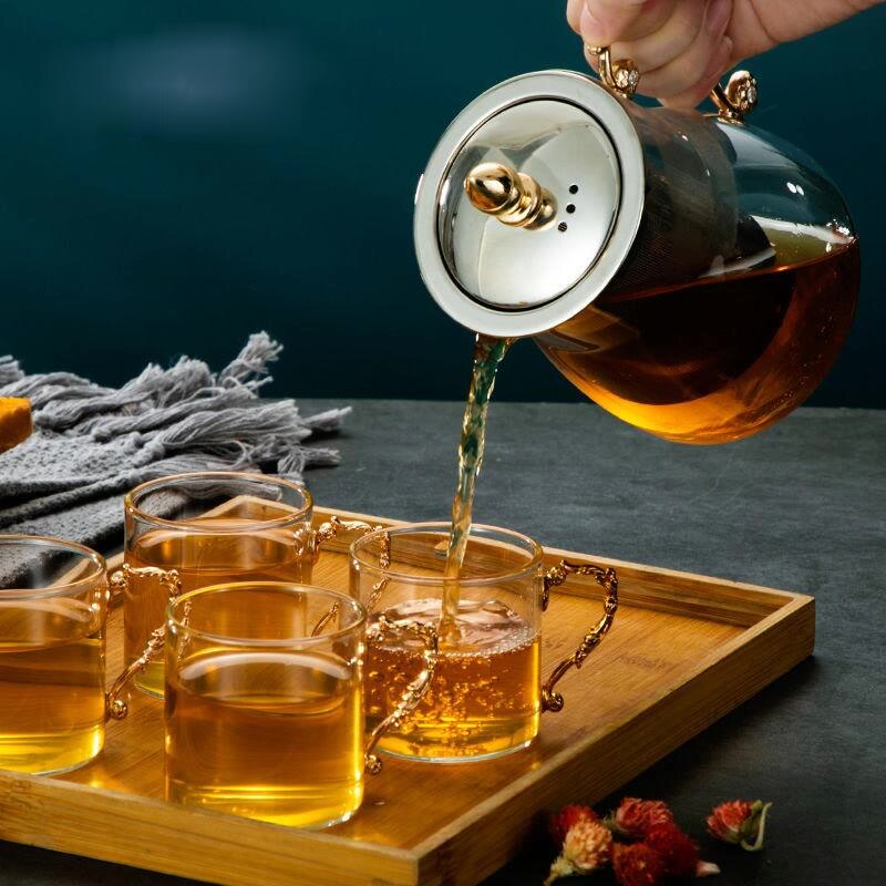 Flower Teapot Set Heat-resistant Glass Ceramics Eu... – Grandado