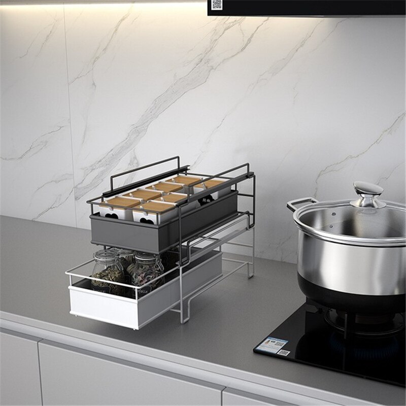Kitchen Countertop Spice Racks Stackable Storage R... – Grandado