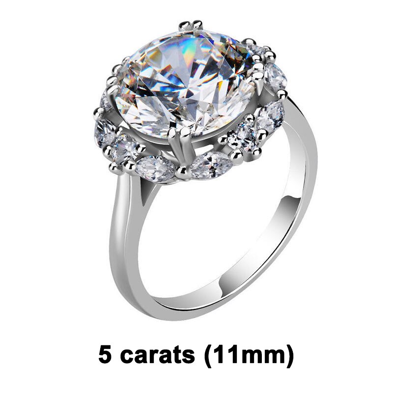 S925 Zilver 5 Carat Moissanite Diamond Ring Weddin... – Vicedeal