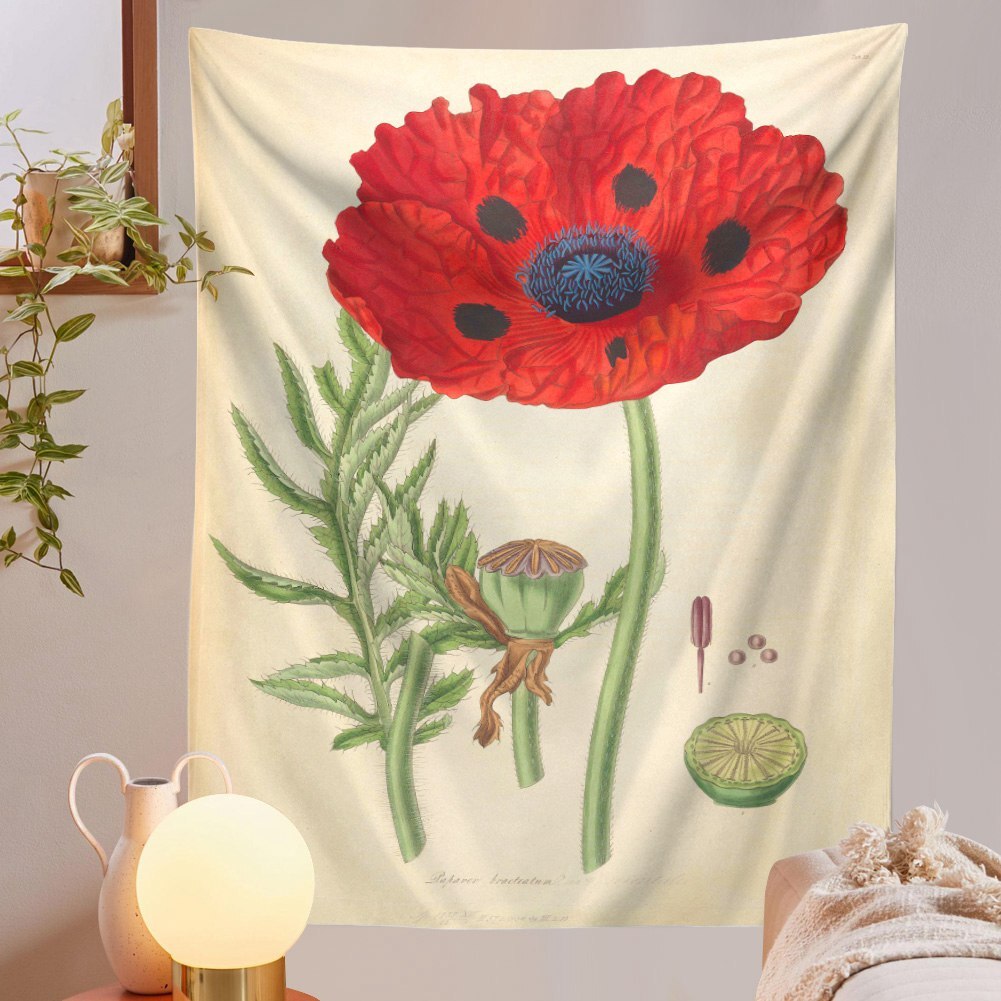 Vintage Aesthetic Flower Wall Tapestries Floral Bo... – Vicedeal