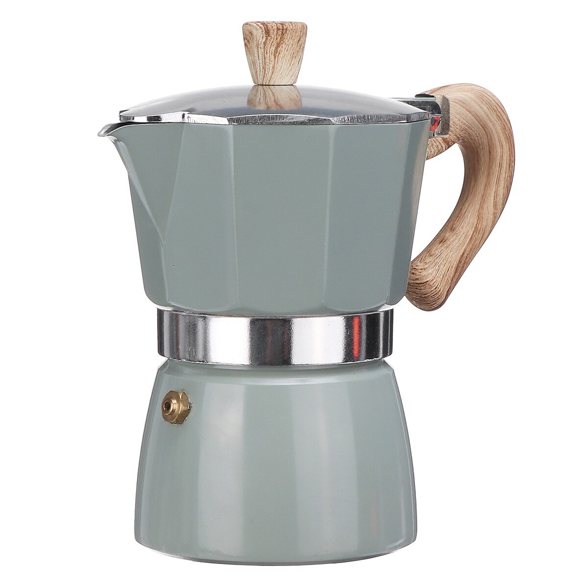 Mocha Coffee Pot Italian Octagonal Single Valve Ex... – Vicedeal