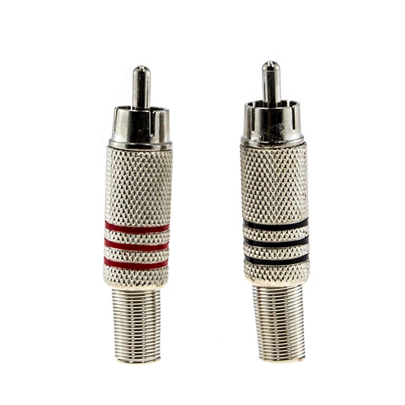 6/10 Stuks Rca Rood En Zwart Hybrid Av Stekker Con... – Vicedeal