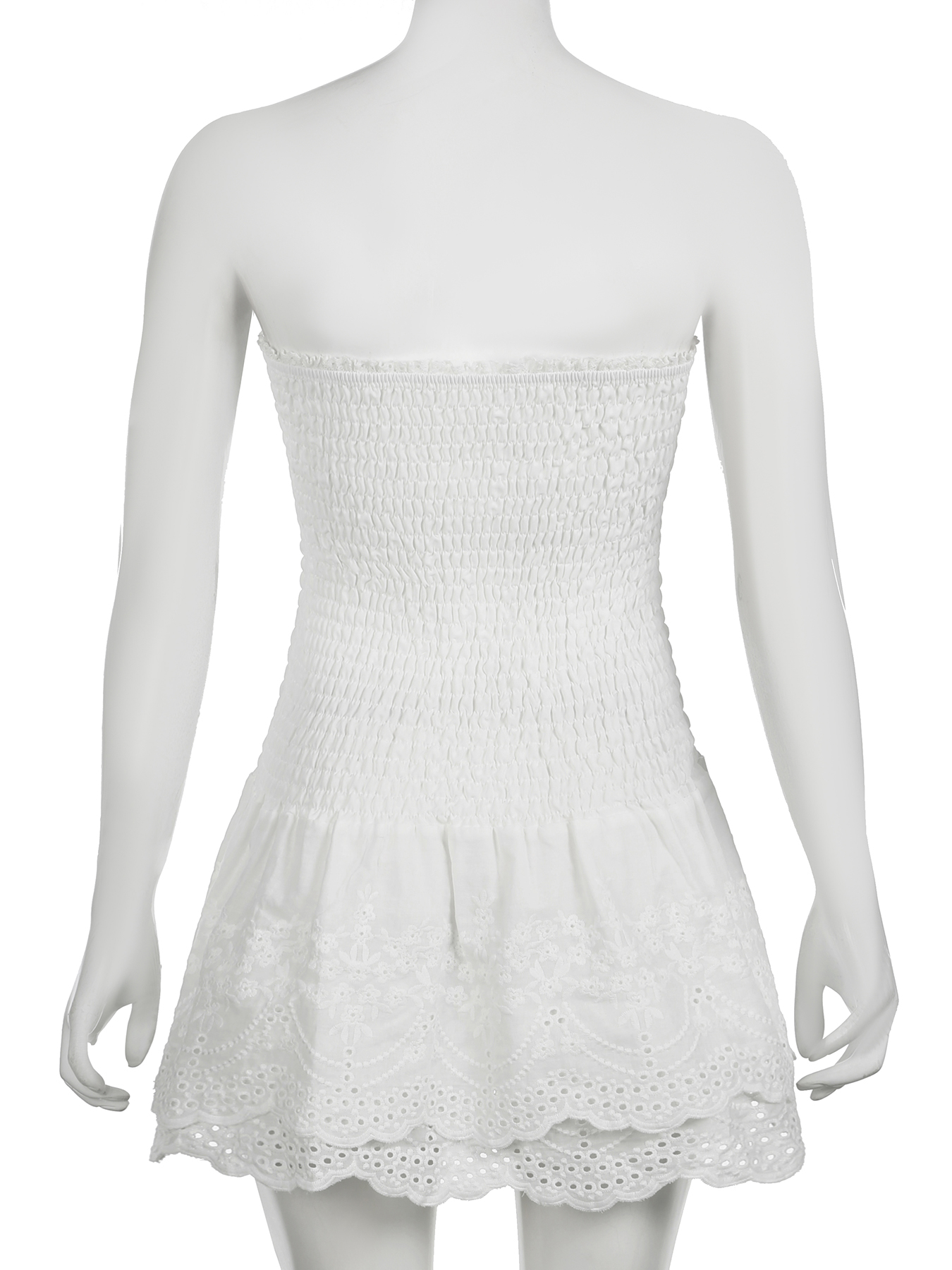 IAMSURE French Style Lace Trim A-Line Dress Sweet ... – Grandado