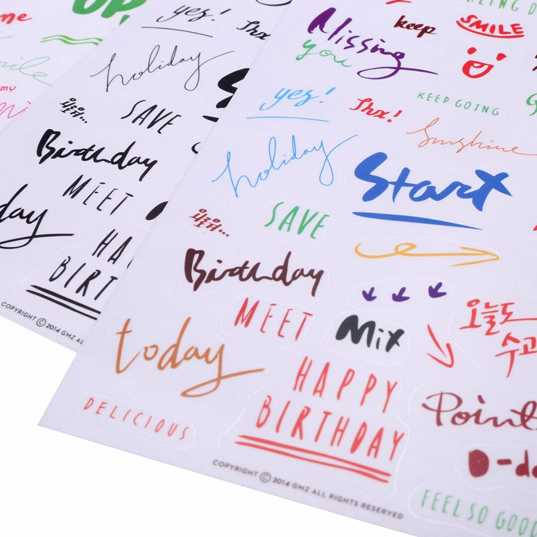 8 Sheets Simple Diary Paper Sticker for Diary Note... – Grandado