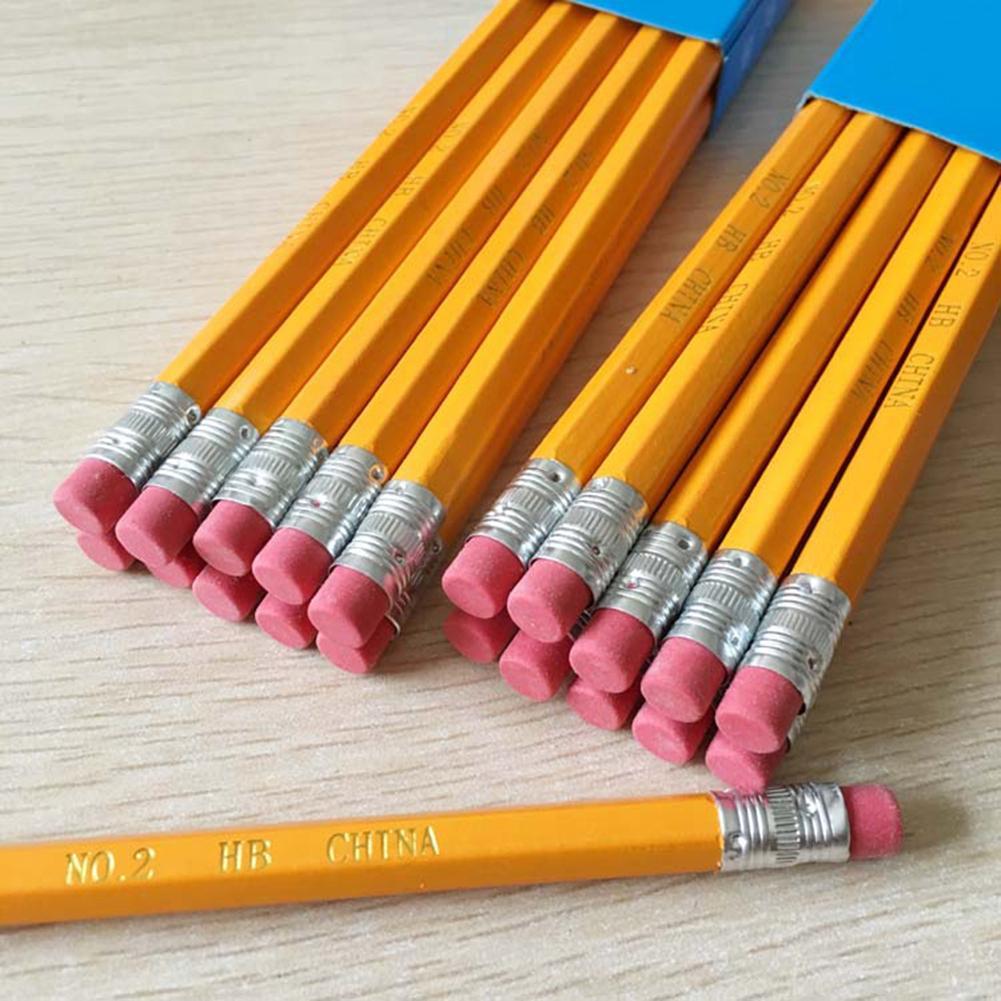 10Pcs Students HB Pencil with Rubber Eraser Childr... – Vicedeal