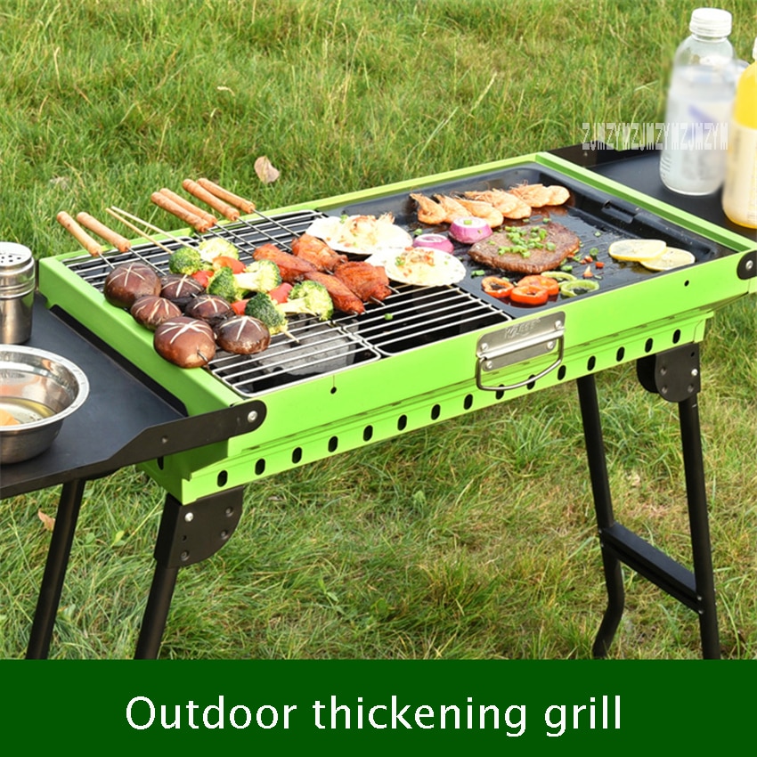 Portable Outdoor Charcoal BBQ Grill High Garden Th... – Grandado
