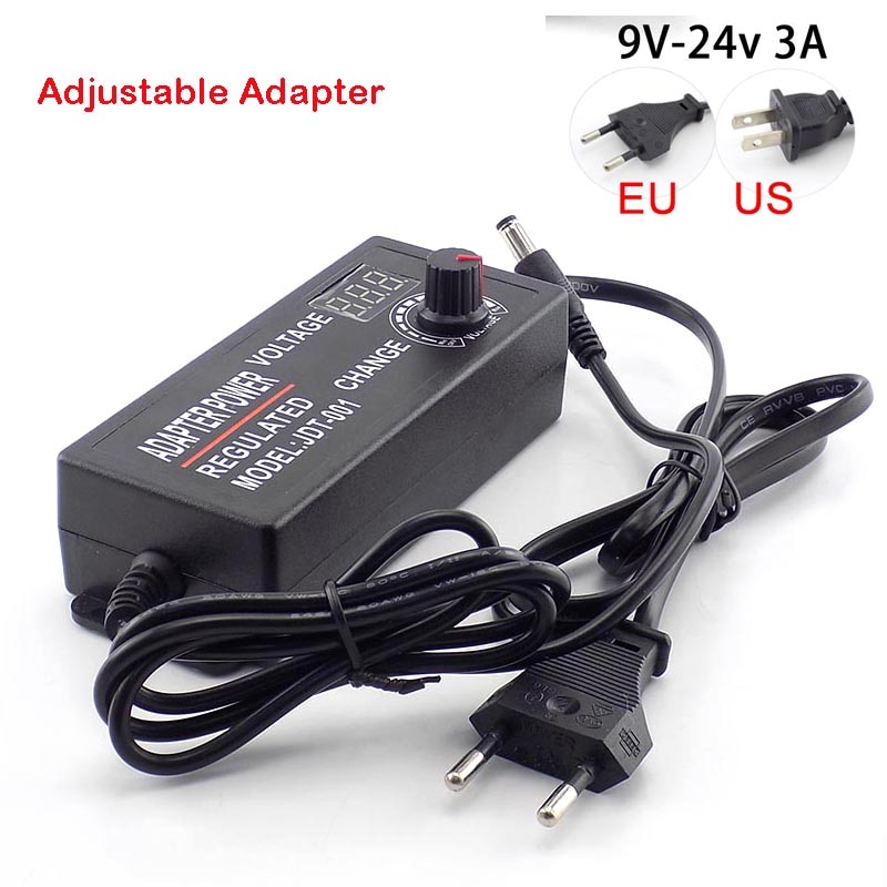 Verstelbare Adapter Ac 100-220V Naar Dc 9-24V 3A 7... – Vicedeal