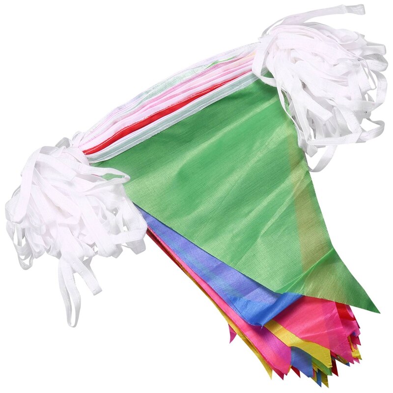 ! 125 Feet Multicolor Nylon Pennant Banners With 1... – Grandado