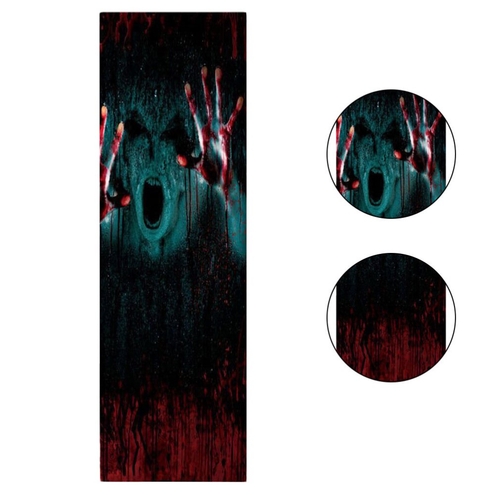 Halloween 3D Door Sticker Horror Bloody Skull Past... – Vicedeal