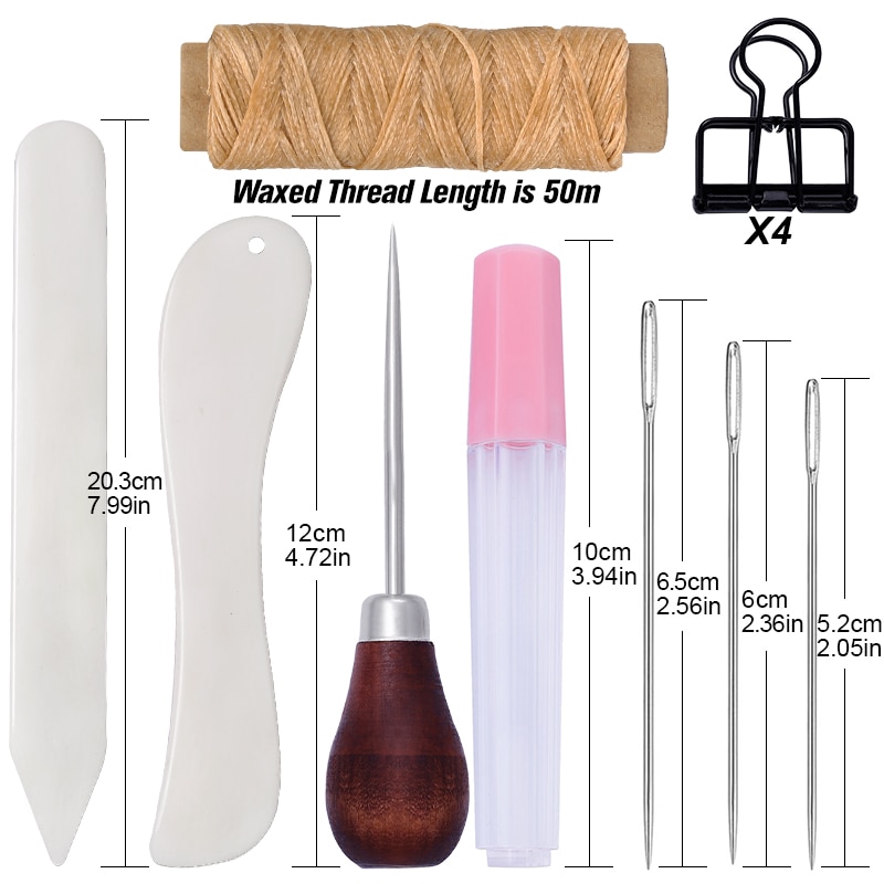 KAOBUY 19Pcs Leather Craft Bookbinding Kit Paper C... – Vicedeal