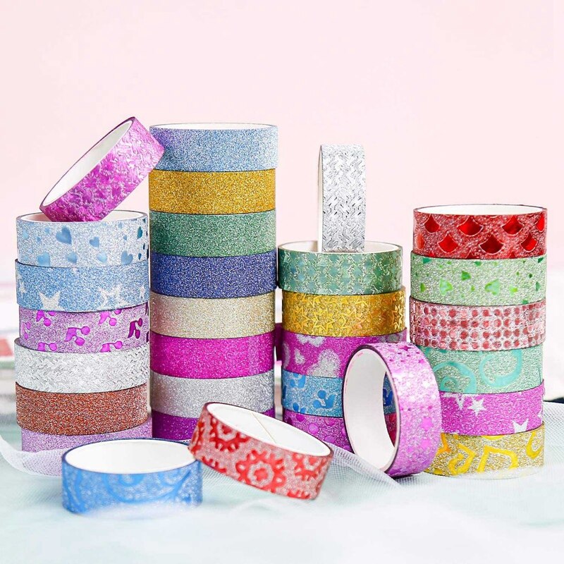 ! 50 Rolls Glitter Washi Tape Set, Decorative Adhe... – Vicedeal