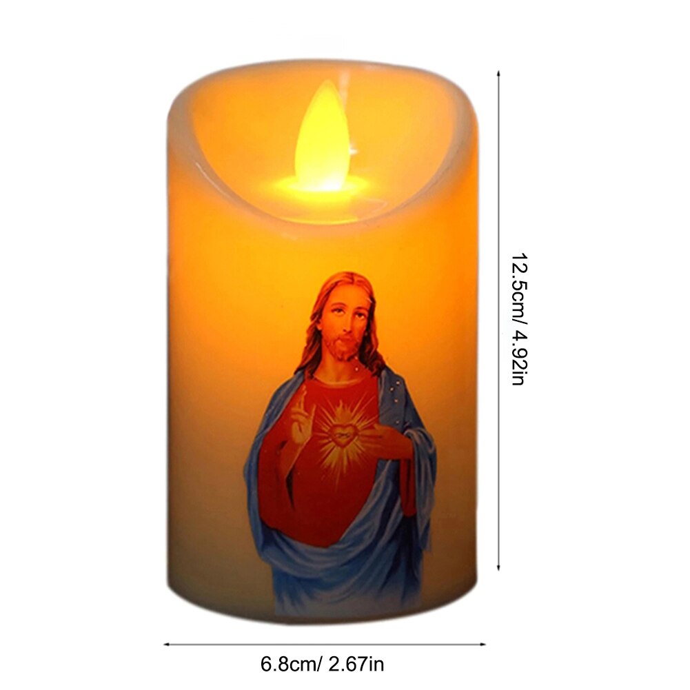 LED Candles Light, Jesus Christ Candles Lamp LED T... – Grandado