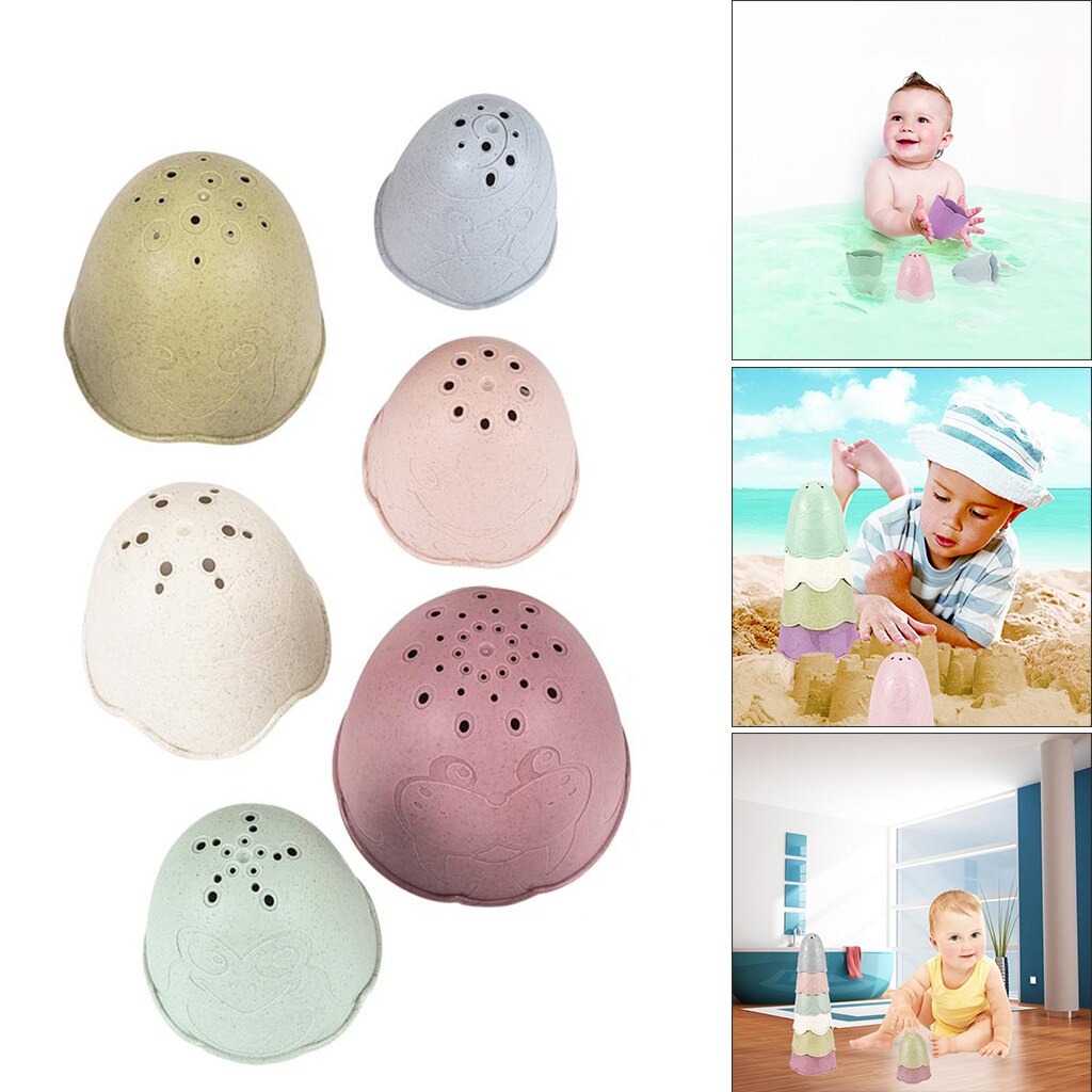 6X Nesting Stacking Cups Building Tower Stack Up C... – Vicedeal