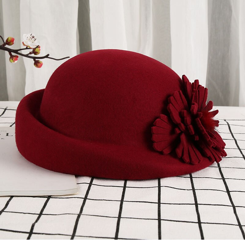 FS Church Hats Women Wool Fedora Beret Short Curl ... – Grandado