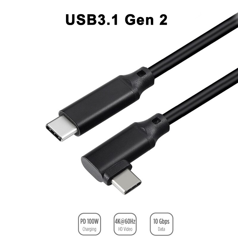 5M PD 5A Curved USB3.1 Type-C Male to Male Cable 4... – Grandado