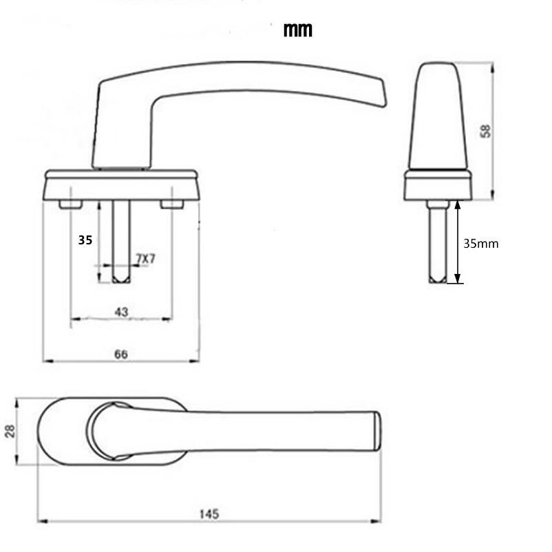 steel door window Metal Handle sliding door turnin... – Grandado