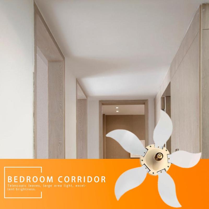 Five-leaf Folding LED Bulb Fan Blade Deformation G... – Grandado
