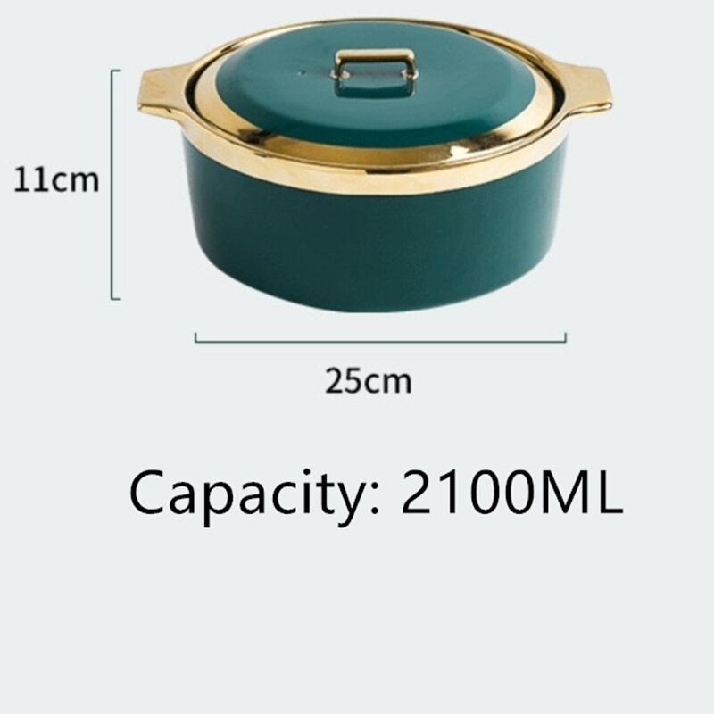 Ceramic Soup Pot Nordic Phnom Penh Pure Color Roun... – Grandado