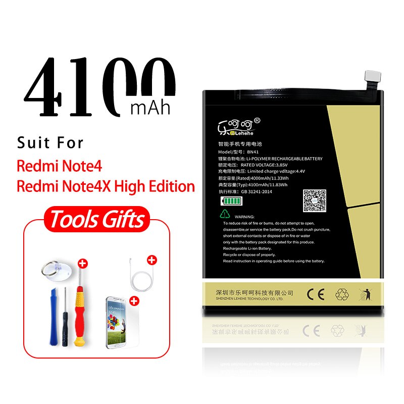 Original LEHEHE BN41 Battery for For Xiaomi Redmi ... – Grandado