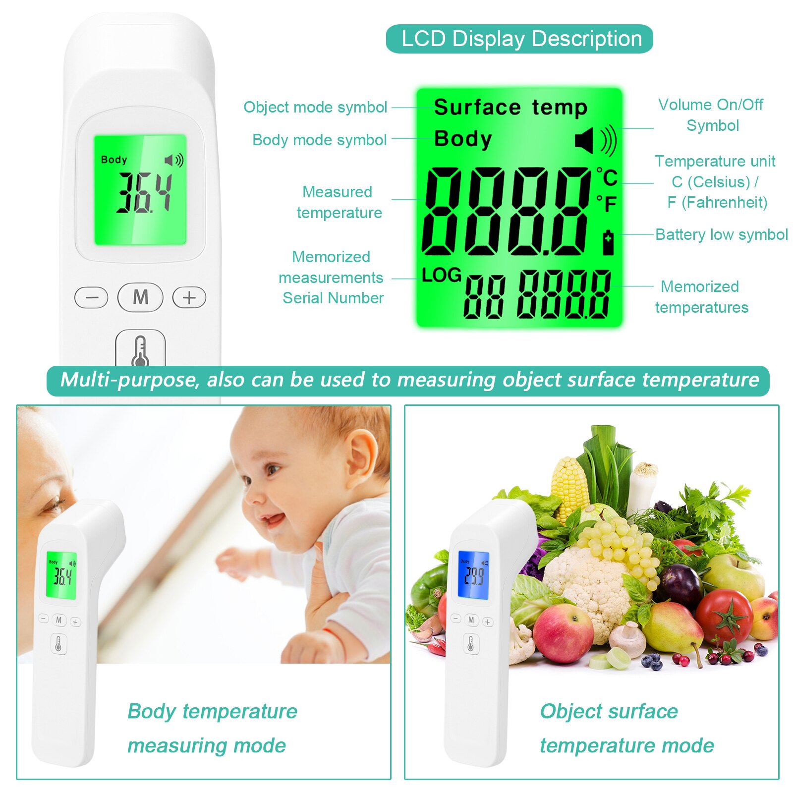 Forehead Thermometer Non-contact Digital Infrared ... – Grandado