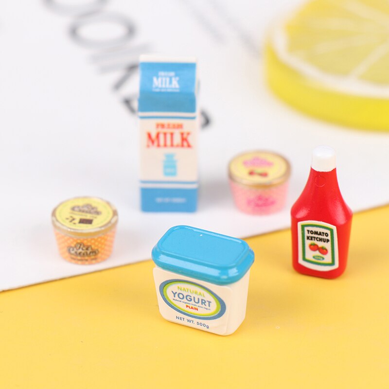 1:12 5Pcs/Set Dollhouse Tomato Sauce Iced Yogurt M... – Vicedeal