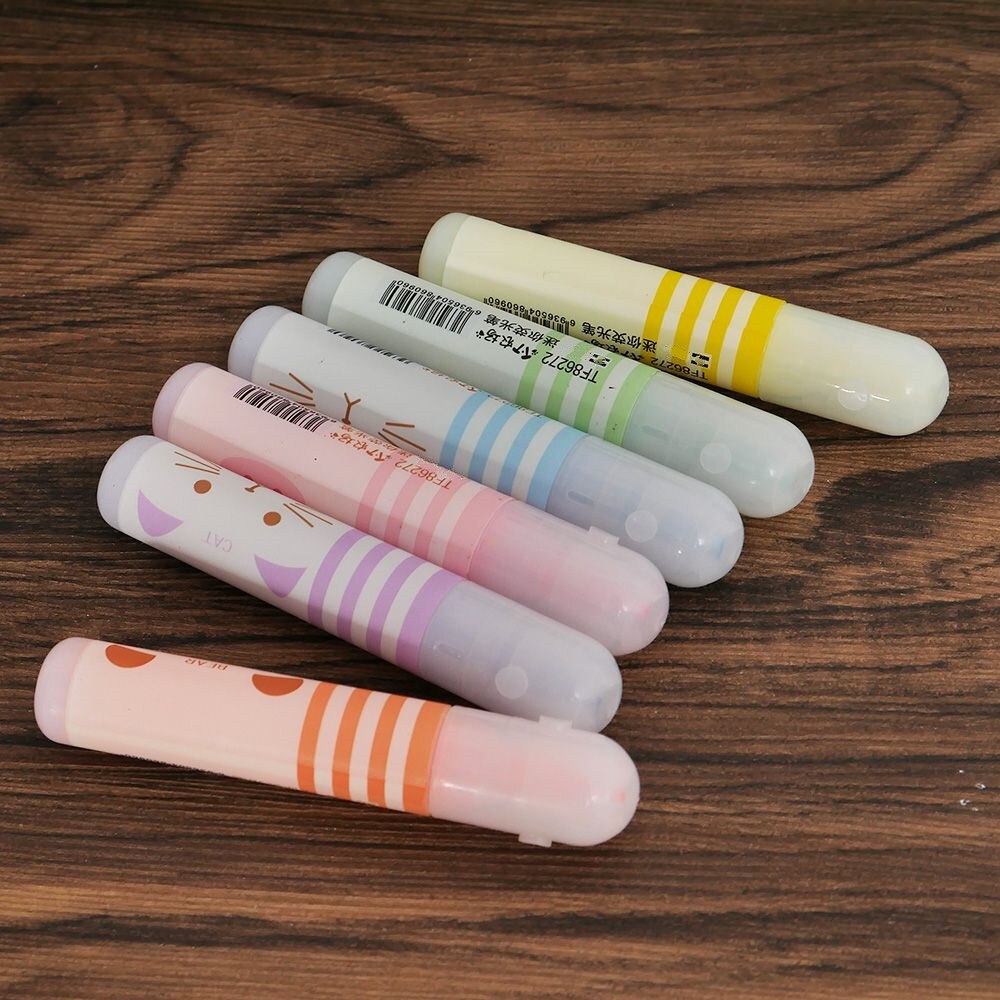 6PCS Cute Animals Panda Cat Mini Highlighter Paint... – Grandado