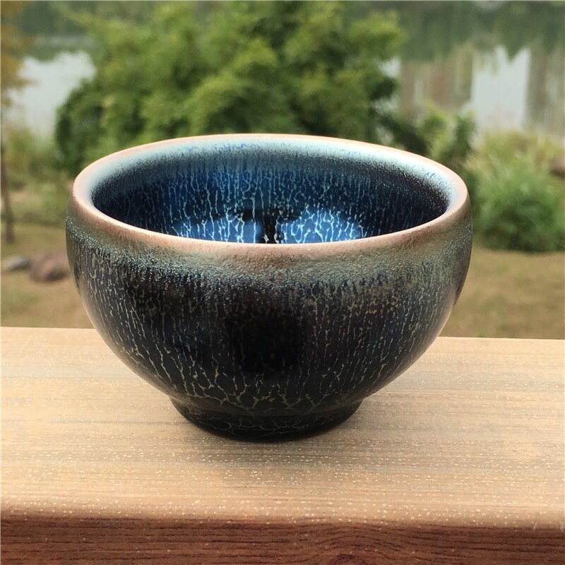 JZ005 Yuteki Glaze Tenmoku Tea Cup Blue Lotus Recr... – Grandado