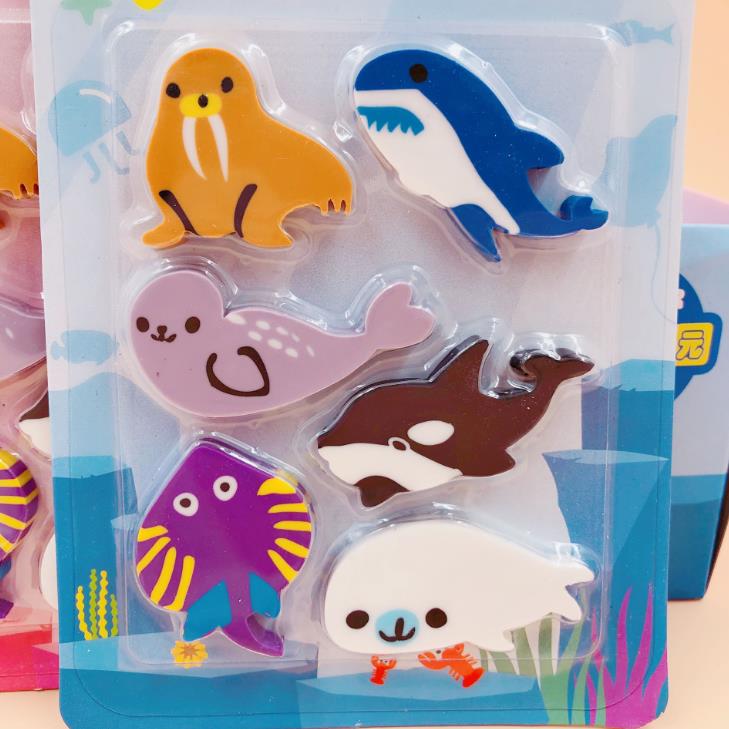 6 Pcs/pack Cartoon Marine Sea Animals Dolphin Whal... – Vicedeal