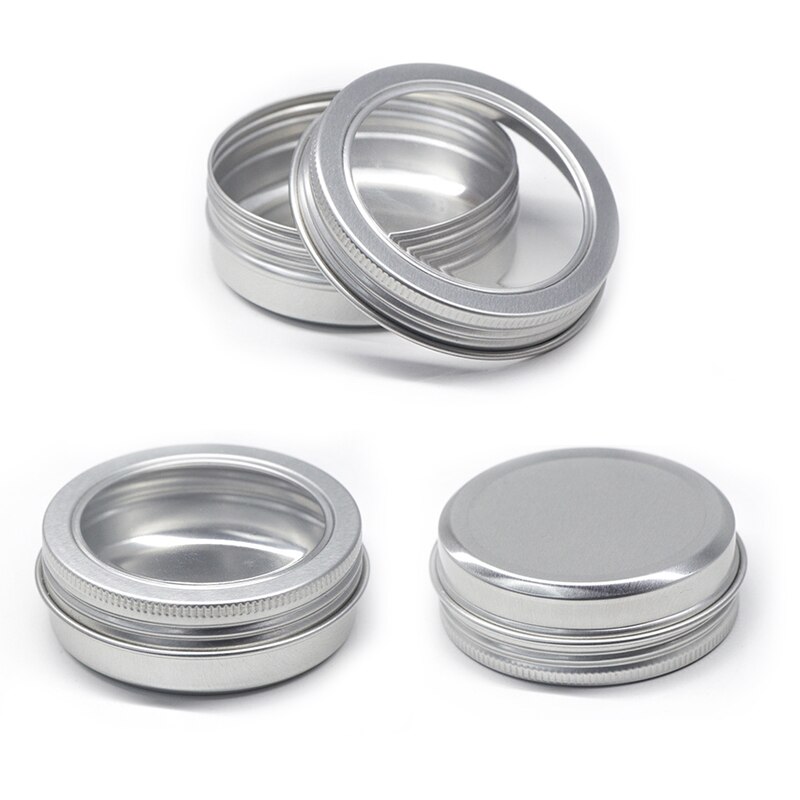 60ml Aluminum Tin Jars With Clear Window Metal Can... – Grandado