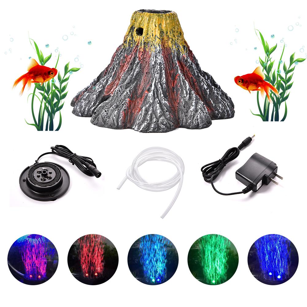 Aquarium Volcano Ornament Kit With Air Stone Bubbl... – Grandado