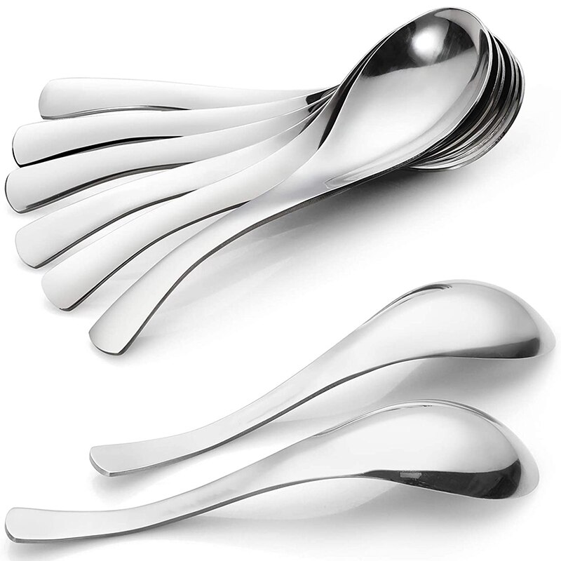 8 Pack Soup Spoons, Stainless Steel Soup Spoons, T... – Grandado