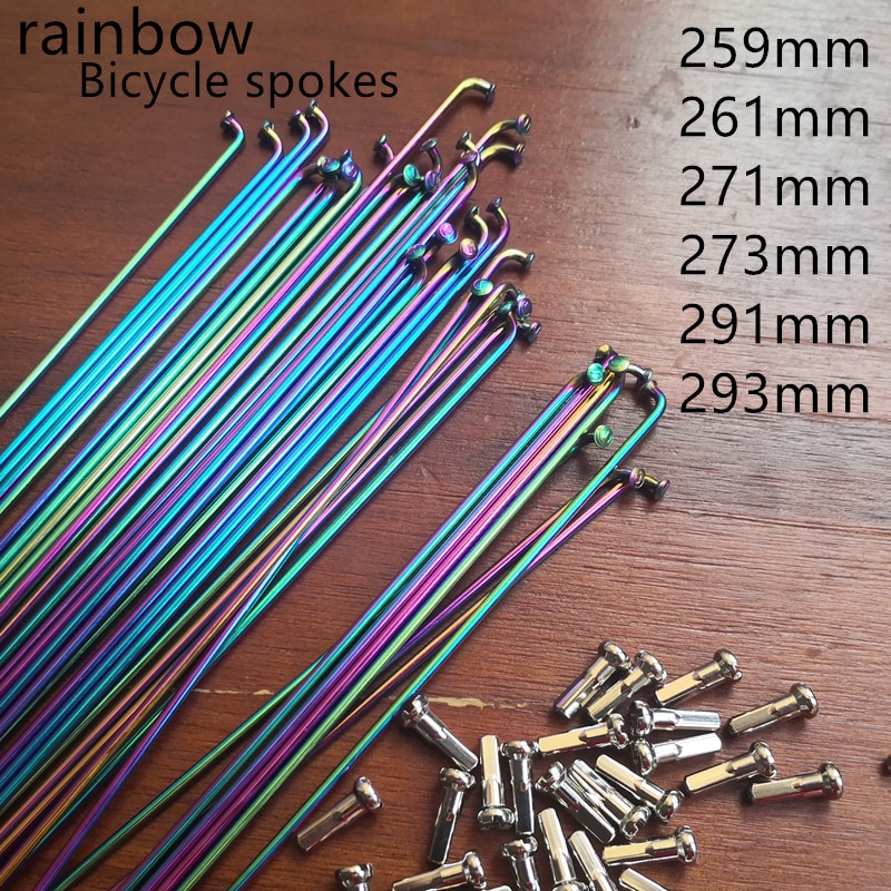 36pcs/lot Bicycle spoke wire vacuum plating rainbo... – Vicedeal