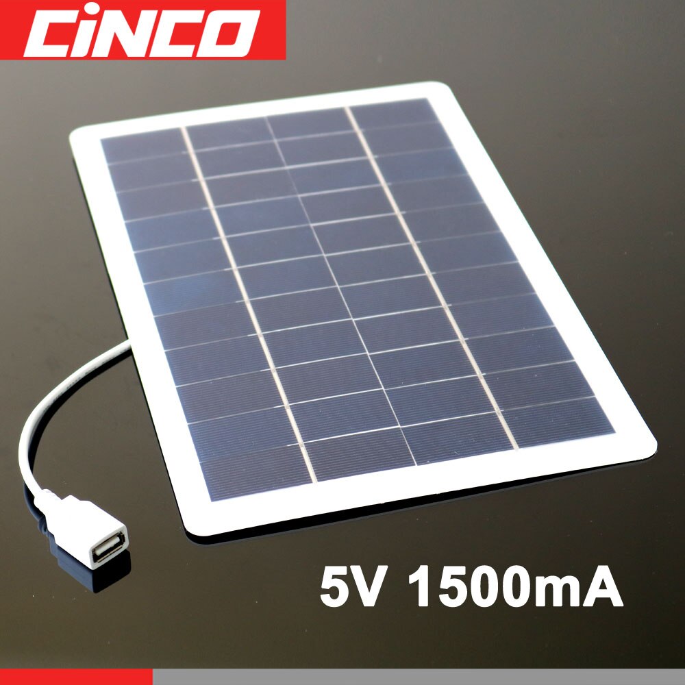 Dc Zonnepaneel 5V 7.5W Usb Micro Output Battery Ch... – Vicedeal