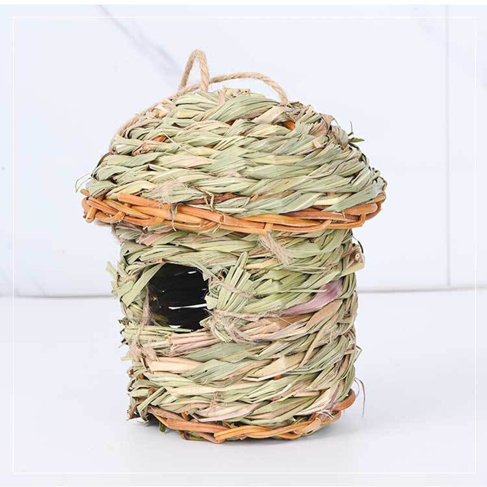 Natural Handmade Straw Grass Bird Nest Warm Breedi... – Grandado