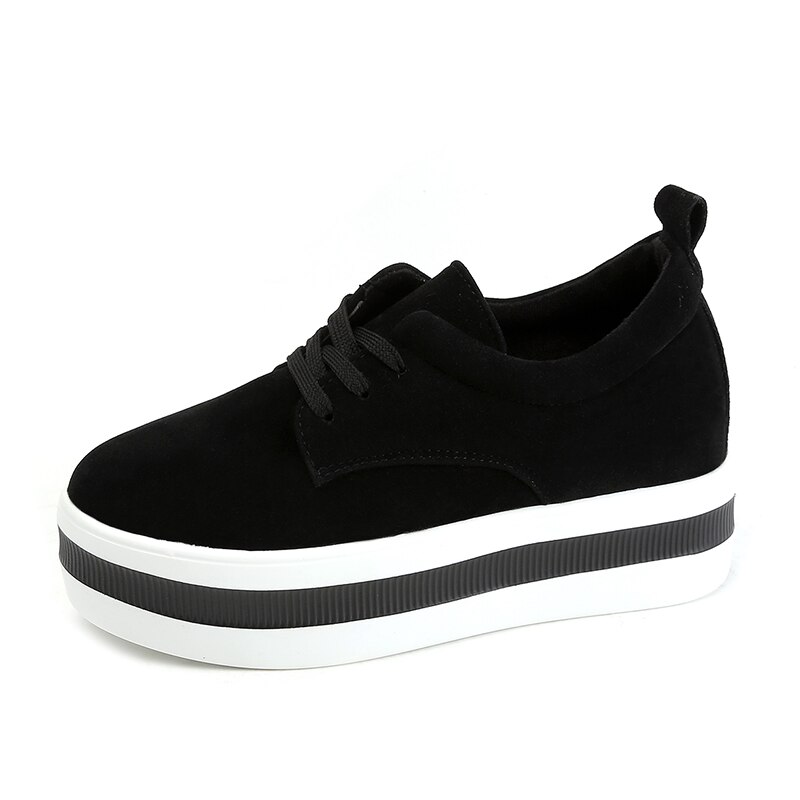 Fujin Brand Flock Thick Sole Platform Flats Female... – Grandado