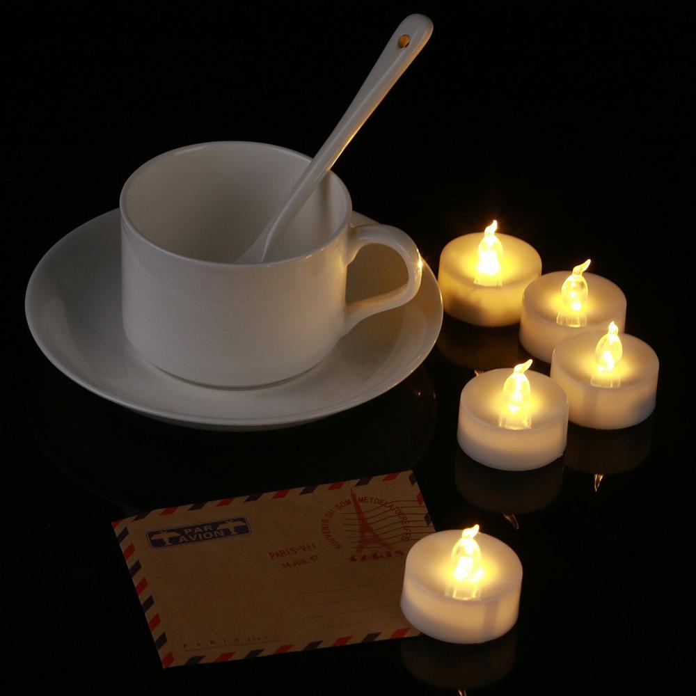Flickering Timer Thee Lichten 6 Of 12 Stuks Vlamloze Batterij Theelichtjes Met Timer Led 