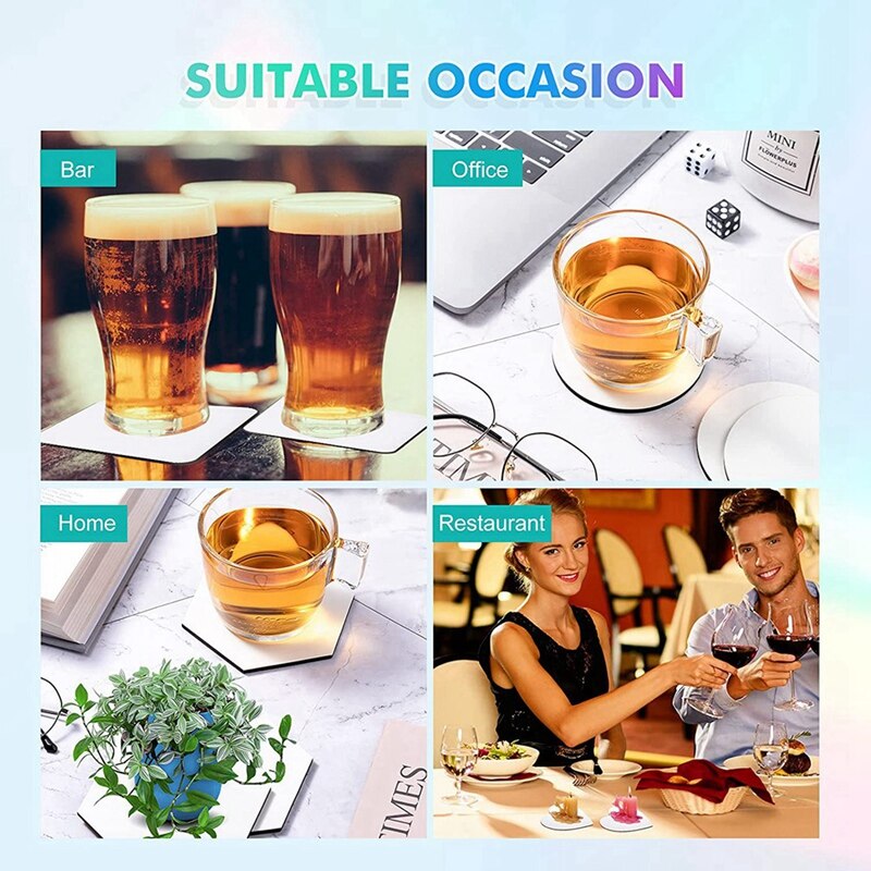 Sublimation Coasters Blanks Car Blank Cup Mats Sub... – Vicedeal
