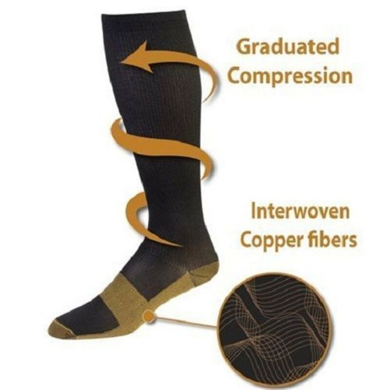 Womens Mens Copper Infused Compression Stockings 2... – Grandado