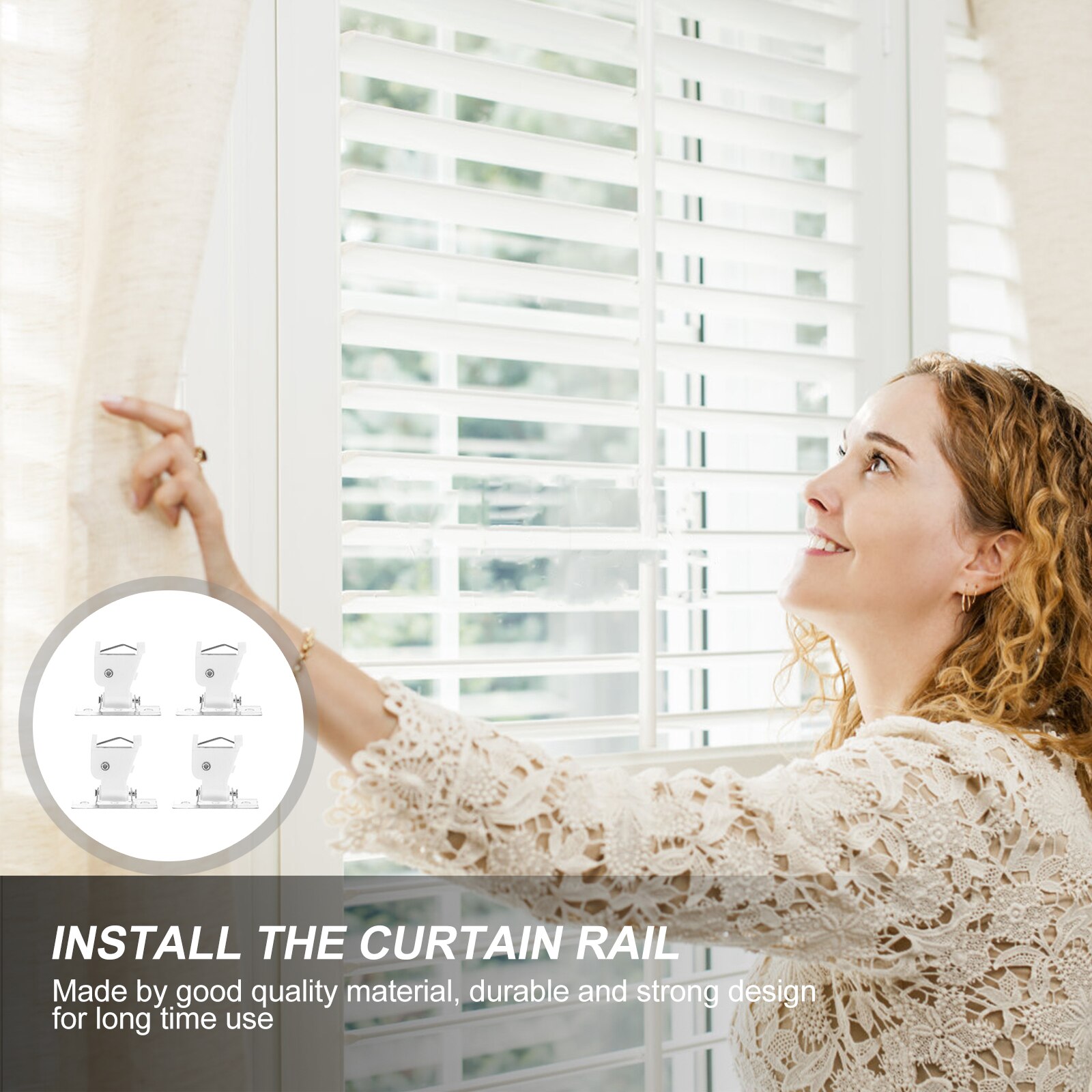 4Sets Bamboo Window Blind Lock Bamboo Window Blind... – Grandado