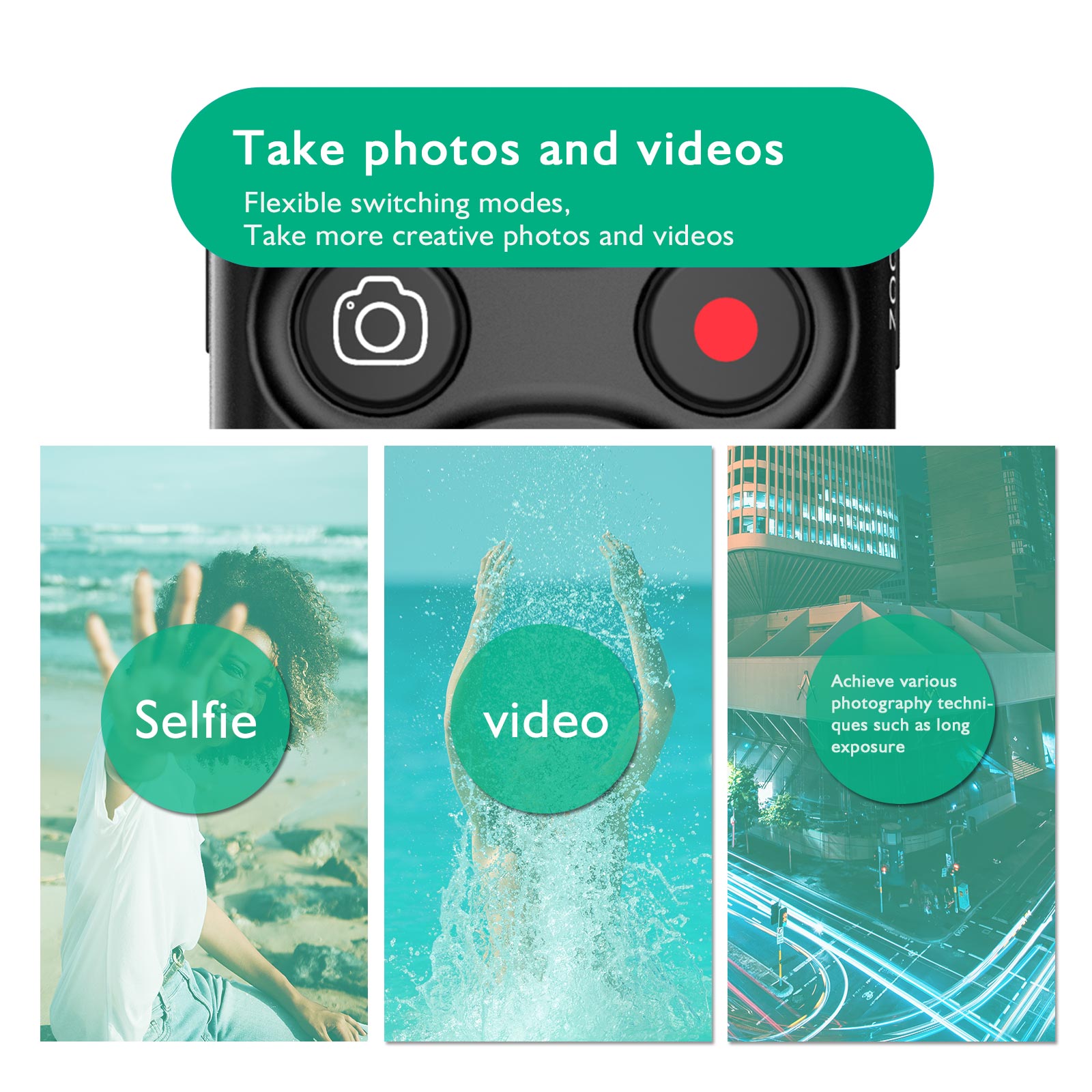 RMT-P1BT Draadloze Vlogging Selfie Camera Afstands... – Vicedeal