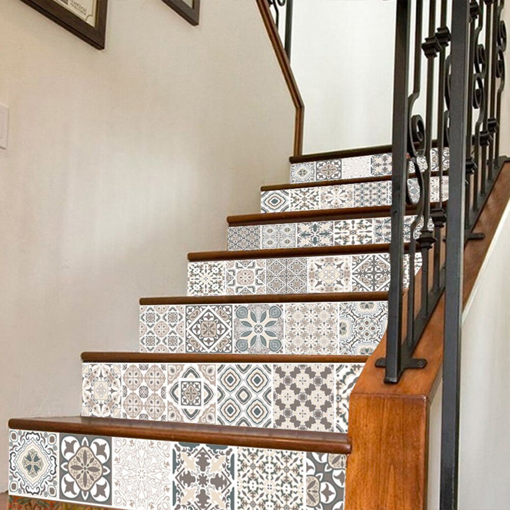 6pcs Wall Stairs Stickers 3D Ceramic Tile Self Adh... – Grandado