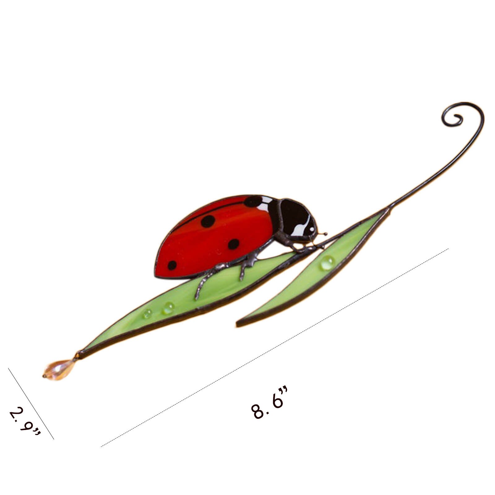 Lady Bug Suncatcher Stained Glass Window Hanging S... – Grandado