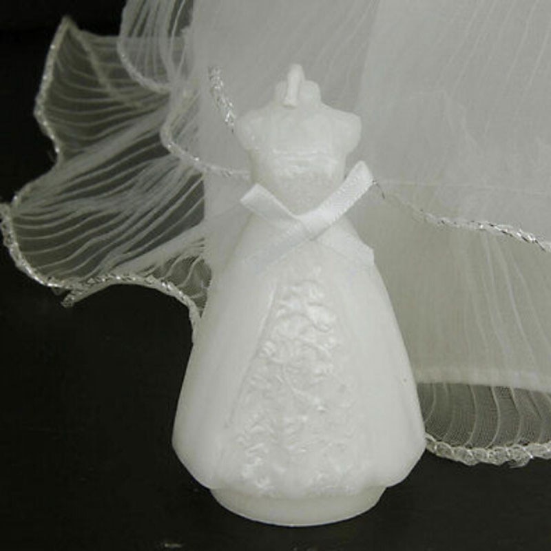 Beauty White Bridal Bride Shape Candle Wedding Par... – Grandado