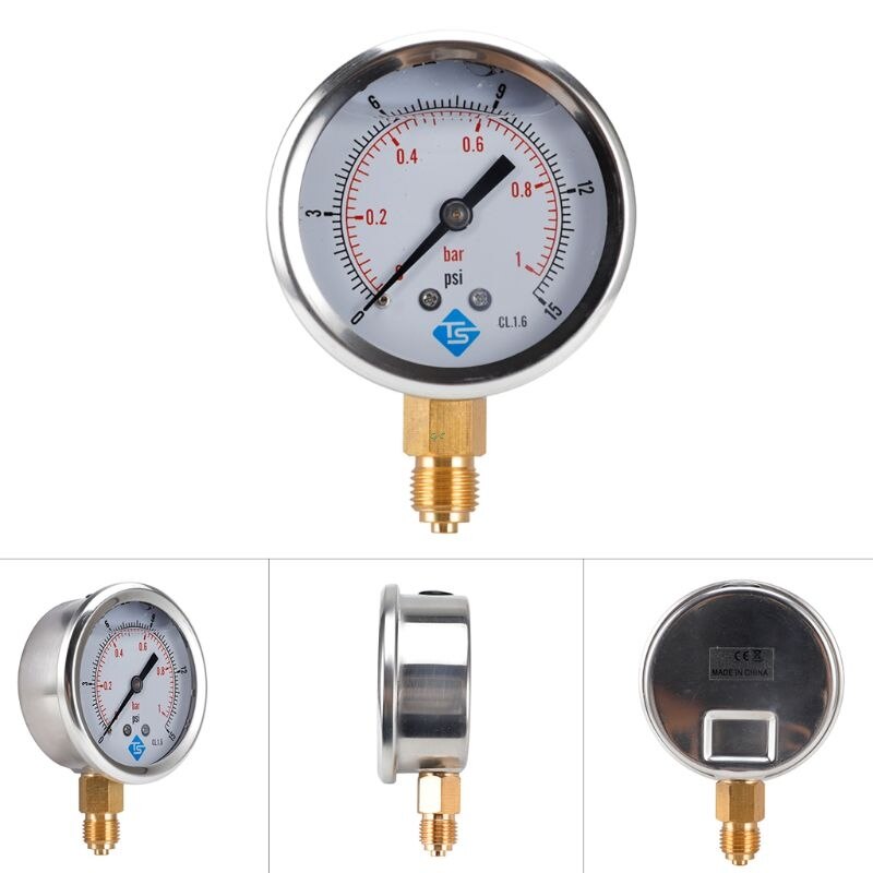 1/4 BSP Pressure Compound Vacuum Gauge Glycerine F... – Grandado