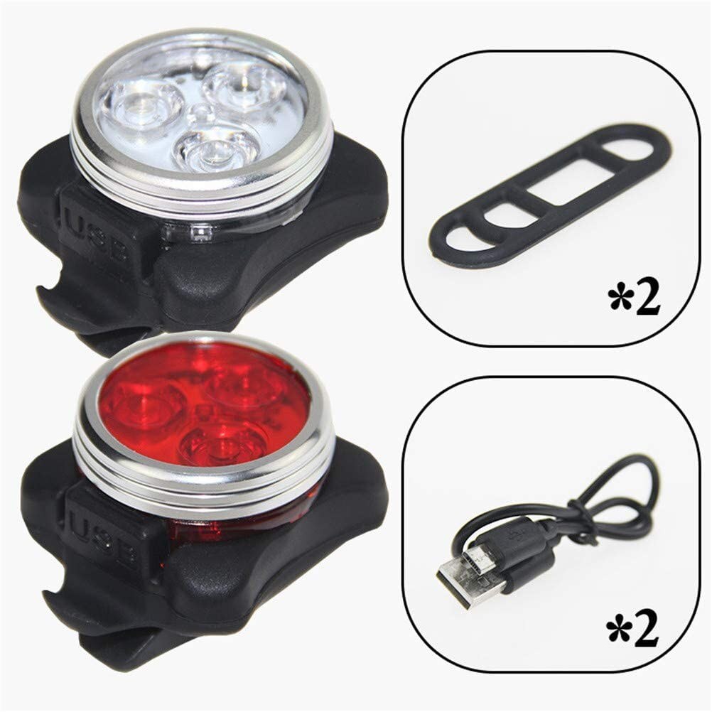 USB Rechargeable Bike Light Set LED Bicycle Light ... – Grandado