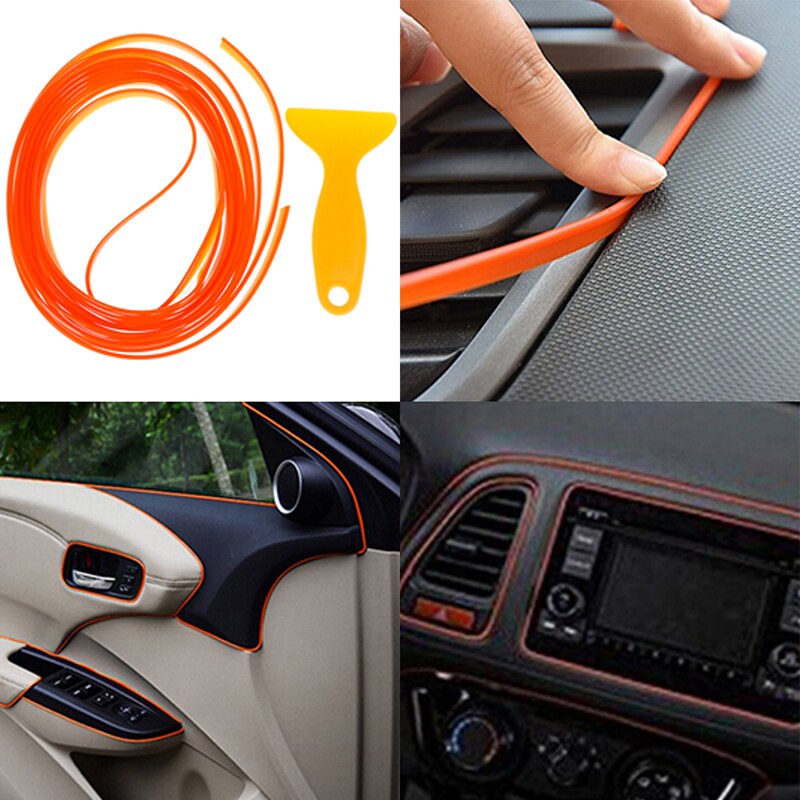 Orange car styling interior molding trim decorate ... – Grandado