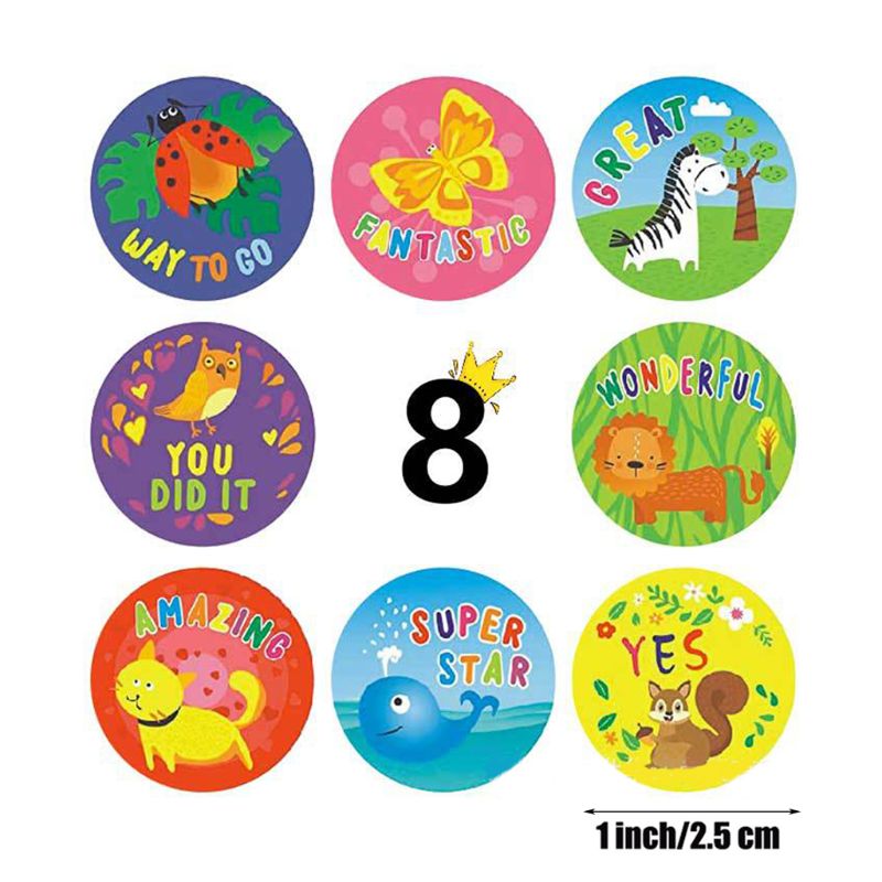 Cute Cartoon Animal Print Teaching Incentives Labe... – Grandado