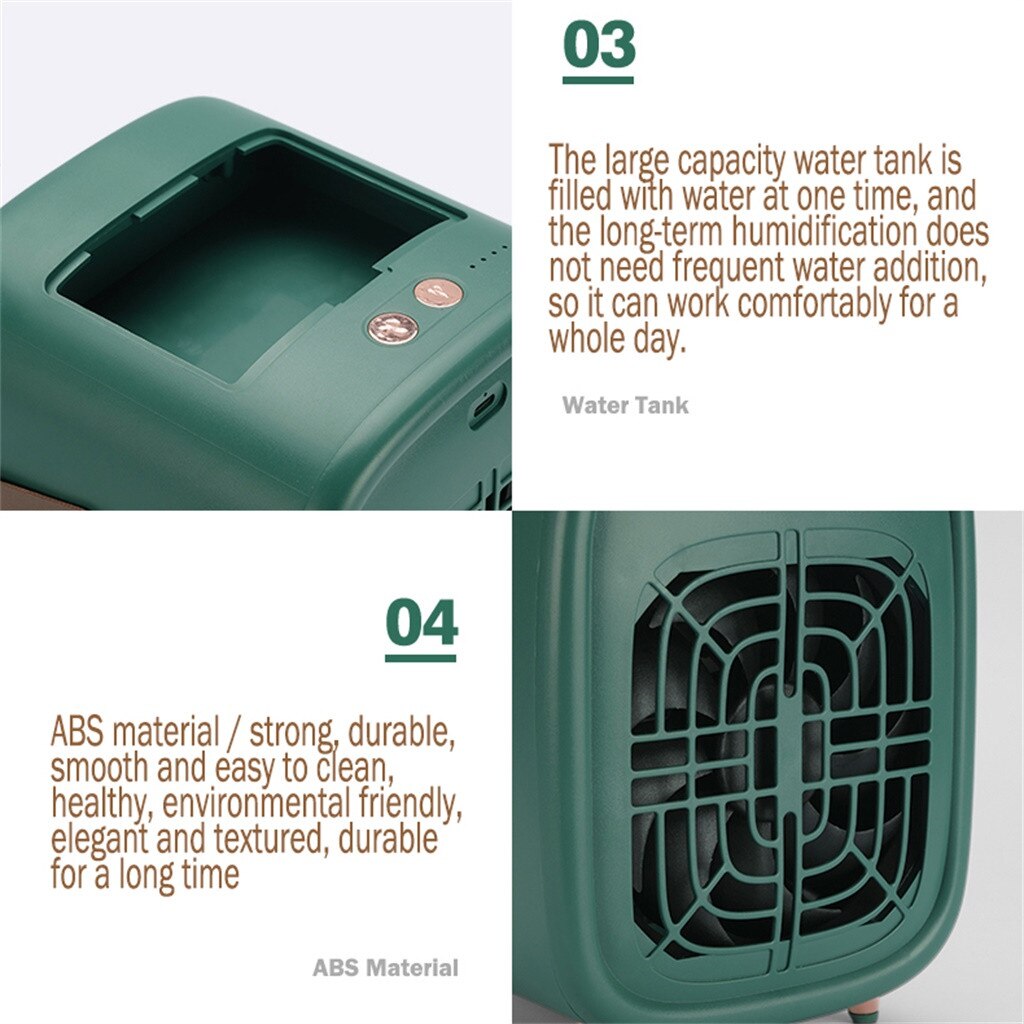 Mini climatiseur portable, ventilateur, humidifica... – Grandado